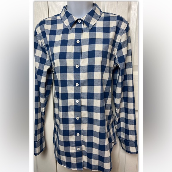 Vineyard Vines | Tops | Vineyard Vines Flannel Shirt Blue White Plaid ...